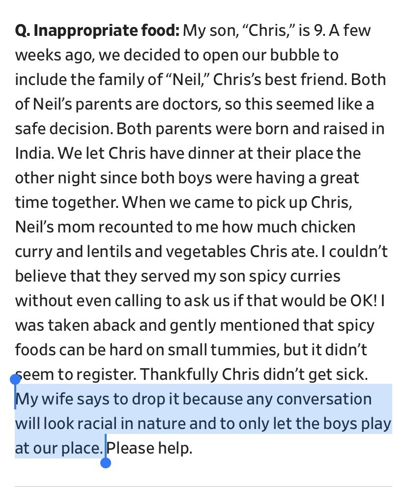 Parents freaking out about their kid being fed Indian food and my ...