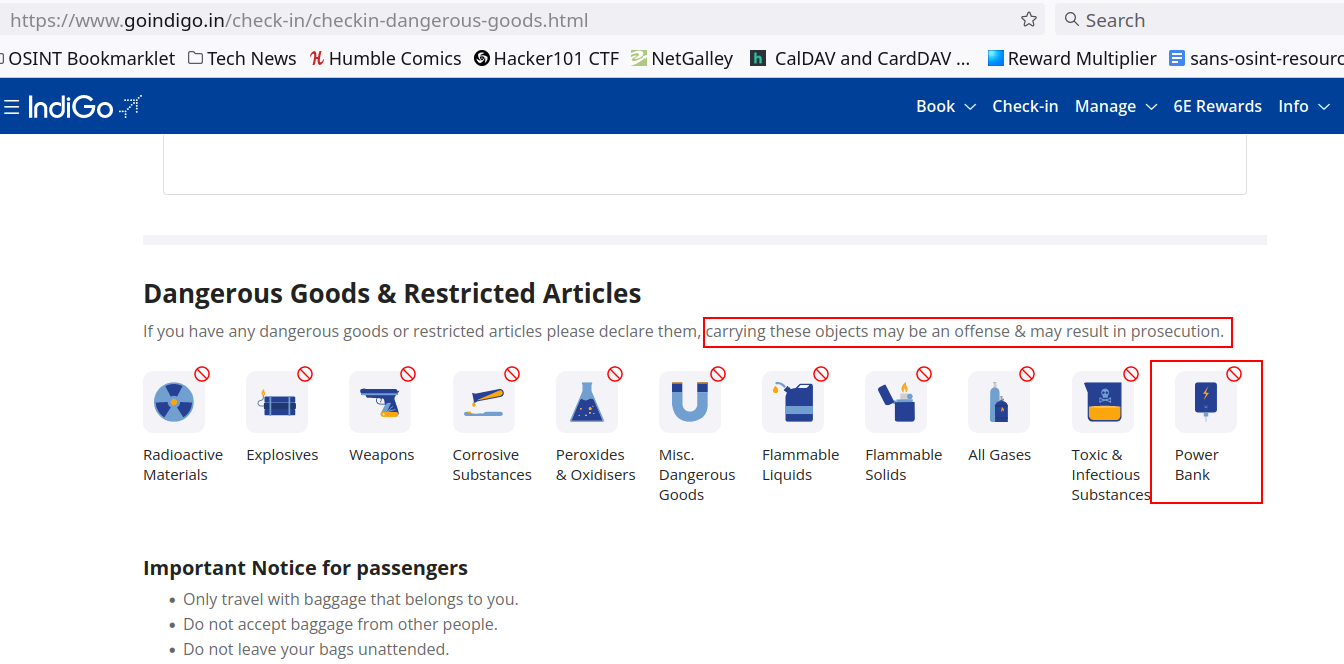 IndiGo Airlines classifies powerbanks as Dangerous goods & threatens ...